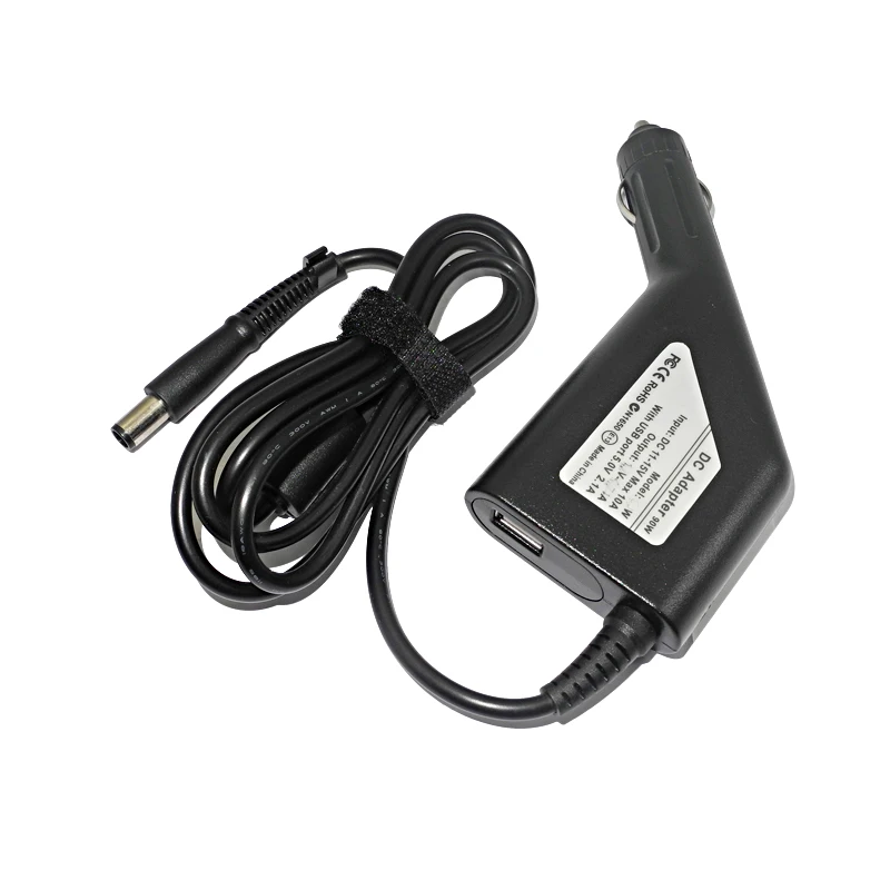 Laptop Dc Power Car Adapter Charger 18.5v 3.5a 65w Usb Port For Hp ...