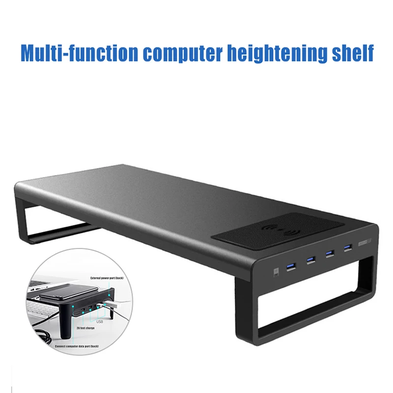 Smart Base Aluminum Alloy Computer Laptop Base Stand with USB 3.0 Port ...