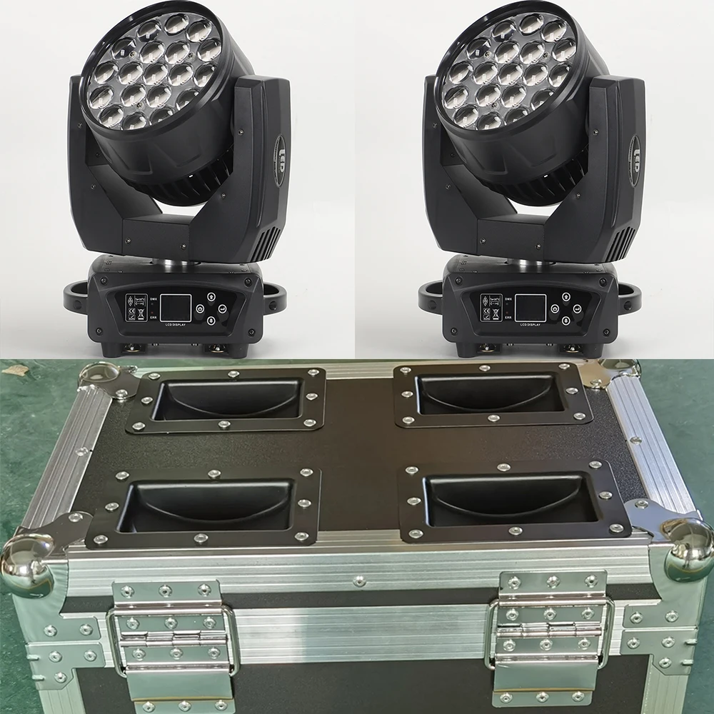 Flight Case Moving Head Wash Zoom Led 19x15w Rgbw Moving Head Light 19 ...