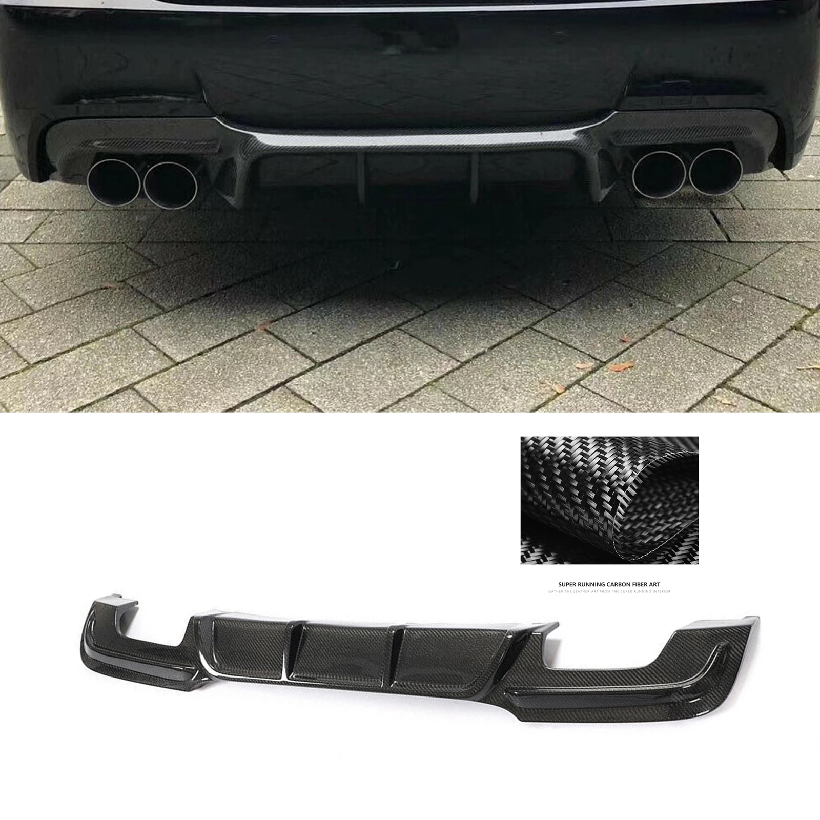 Rear Bumper Diffuser Lip For BMW E90 3 Series 325i 335i M Sport 2009 ...