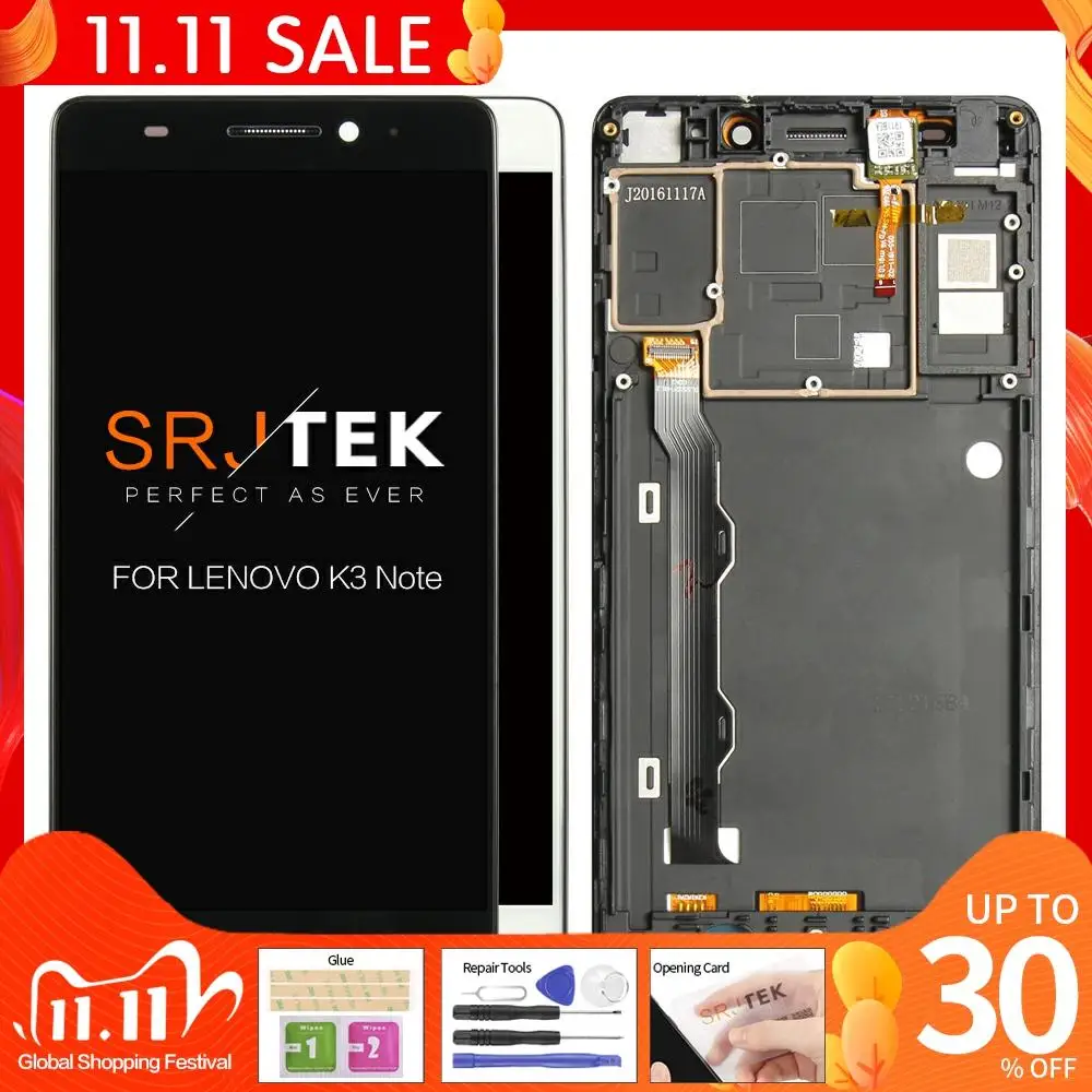 ORIGINAL For LENOVO K3 Note LCD Display K50 T5 Display Touch Screen ...