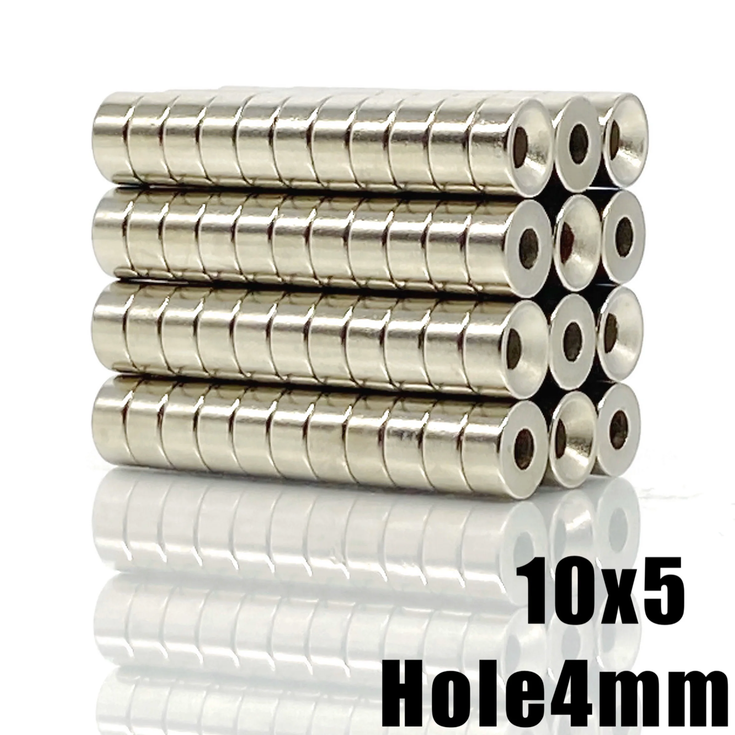 10/20/50/100 Stks/partij 10x5 4 Ndfeb Magneet 10X5 Gat 4 N35 Disc D ...