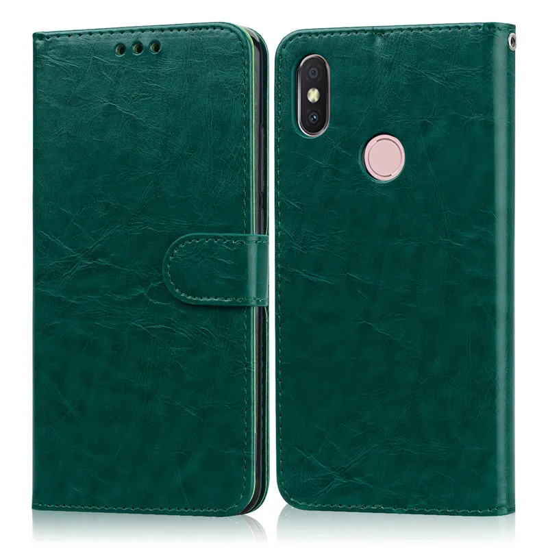 Funda de cuero con tapa para Xiaomi Redmi S2, carcasa trasera de lujo ...