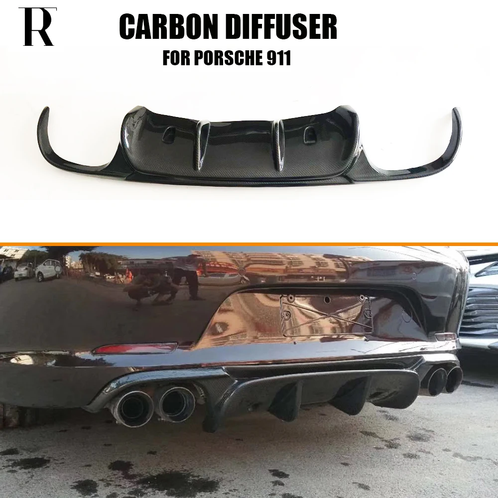 Carbon-Fiber-Rear-Bumper-Diffuser-for-Porsche-911-991-Carrera-Carrera-S ...