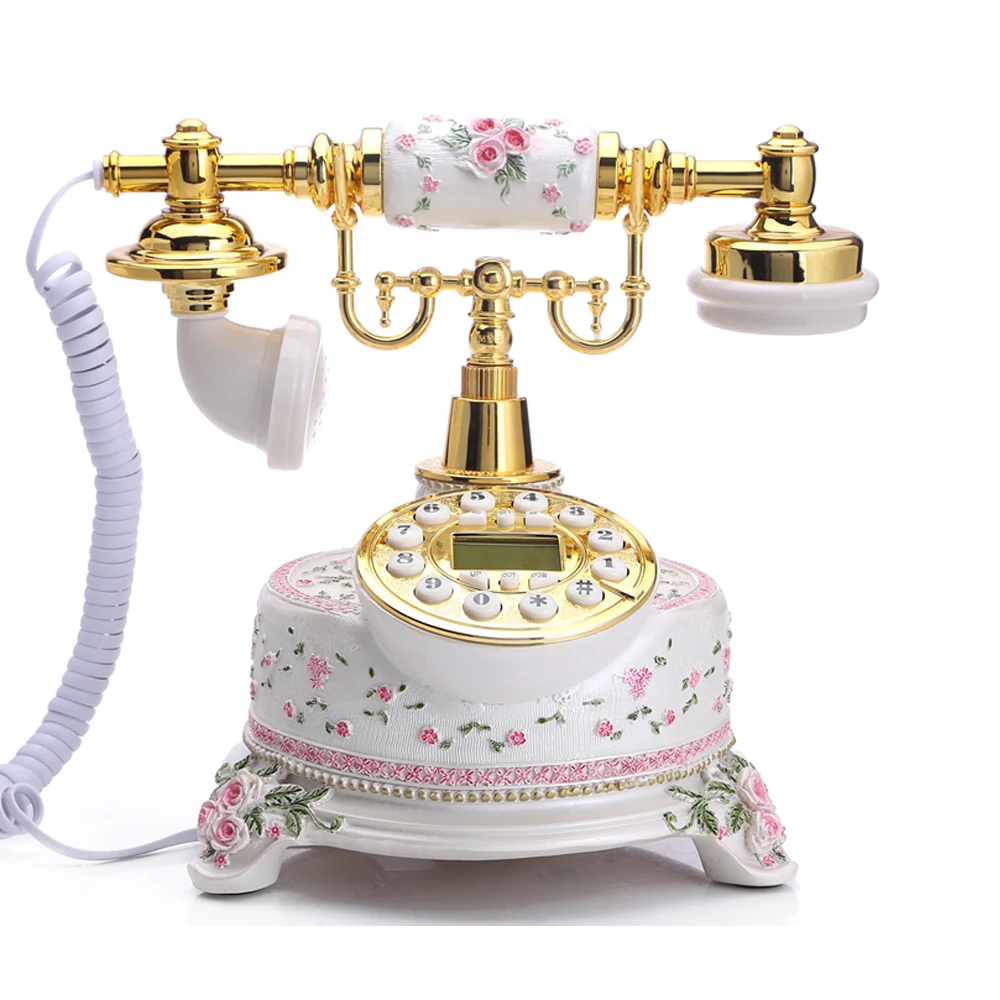 Corded-Landline-Telephone-Old-Fashion-Antique-Home-Telephone-European ...