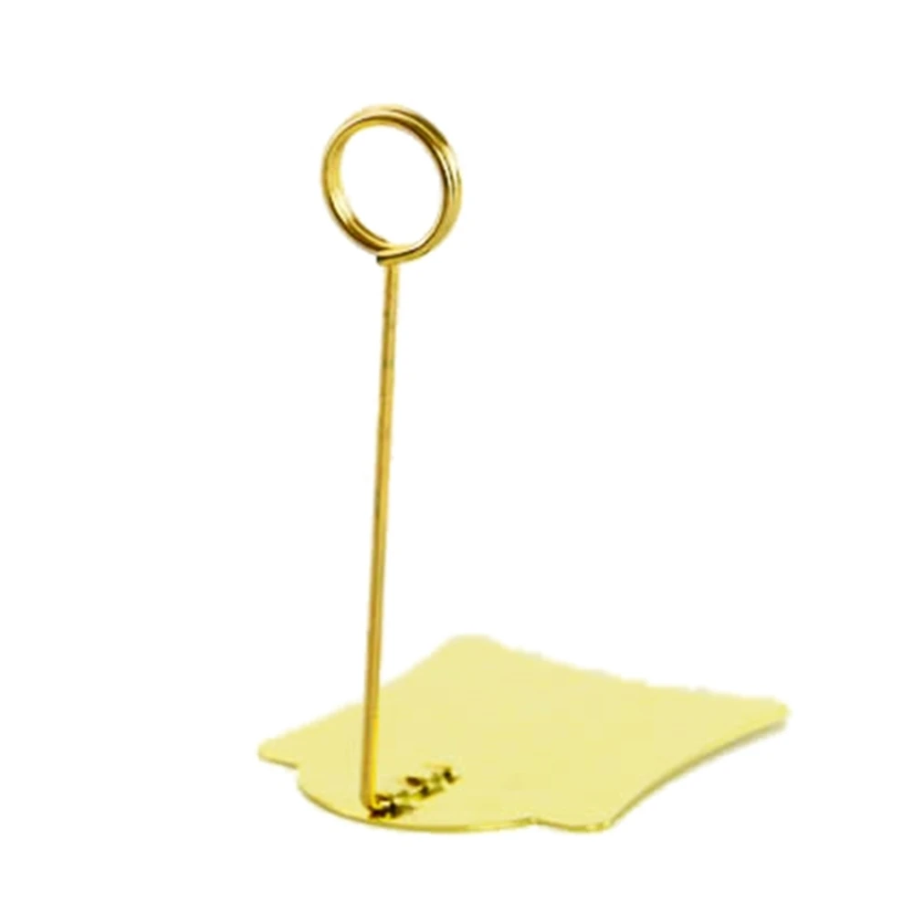 Pop-Gold-Metal-Label-Holder-Clip-Sign-Table-Top-Price-Tag-Display-Stand ...