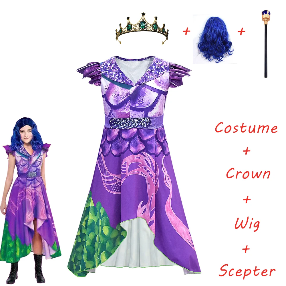 Disfraz de los descendientes 3 evie para niños y niñas, ropa de fiesta ...