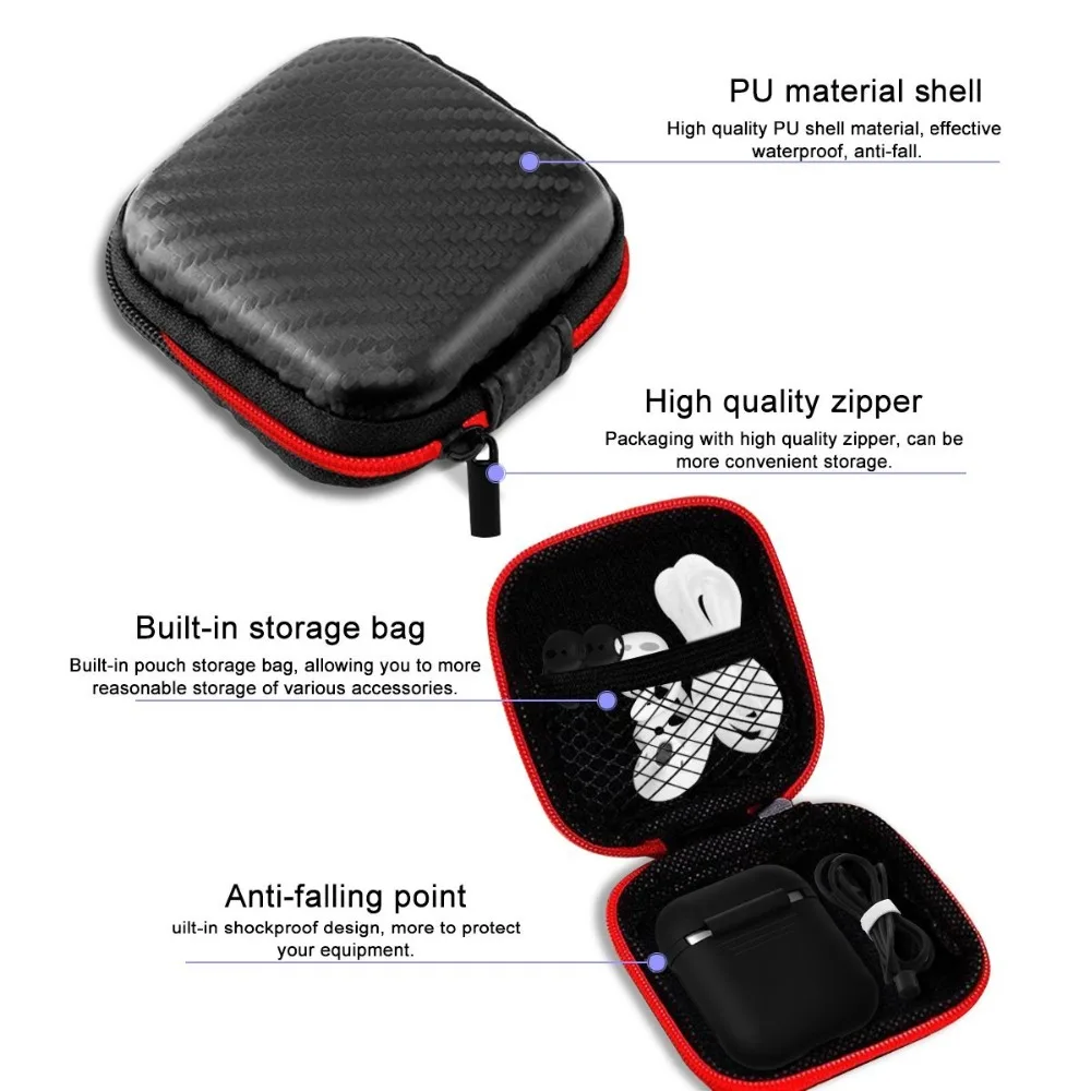 Earphone Storage Bag Case For Earbuds wireless headphone bluetooth Box ...