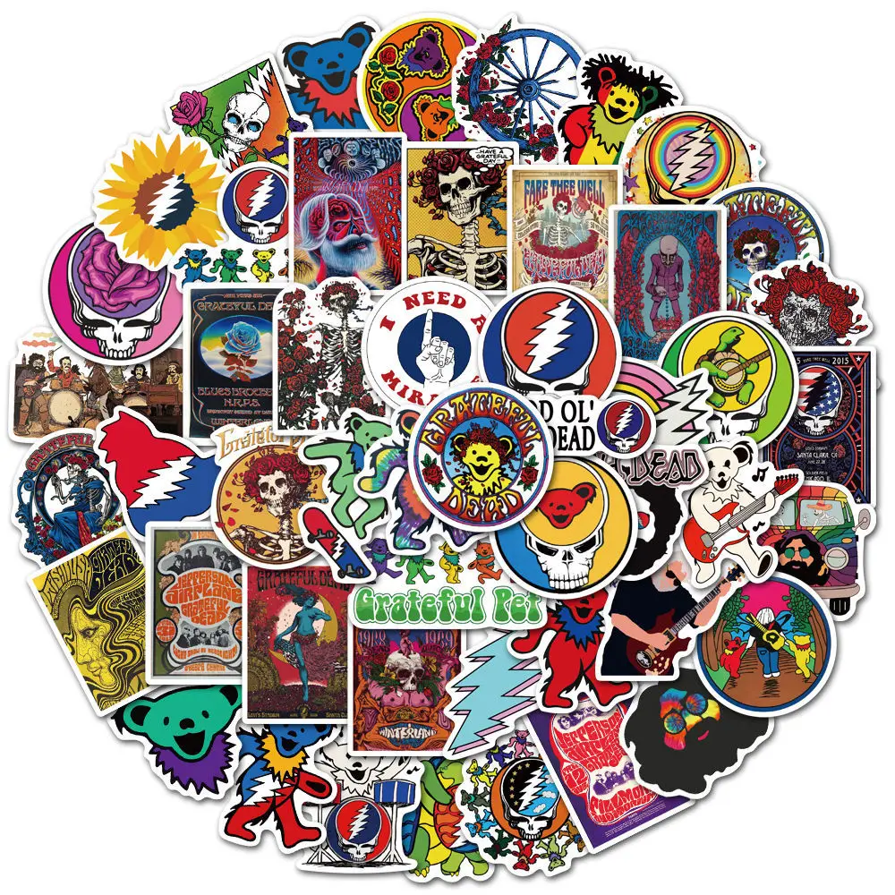 10/20/50pcs Cool Grateful Dead Autocollants Pour Moto De Voiture ...