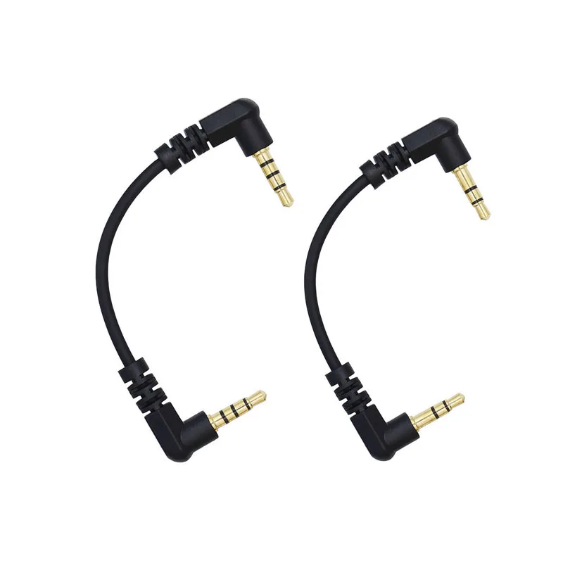 10cm-3-5mm-AUX-Short-Cable-Male-to-Stero-Audio-Cable-90-Degree-Two ...