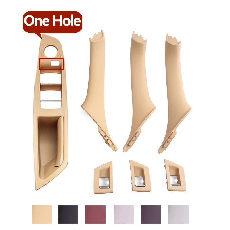 Left Hand Driver Interior Door Armrest Pull Handle Set For BMW 5 Series ...