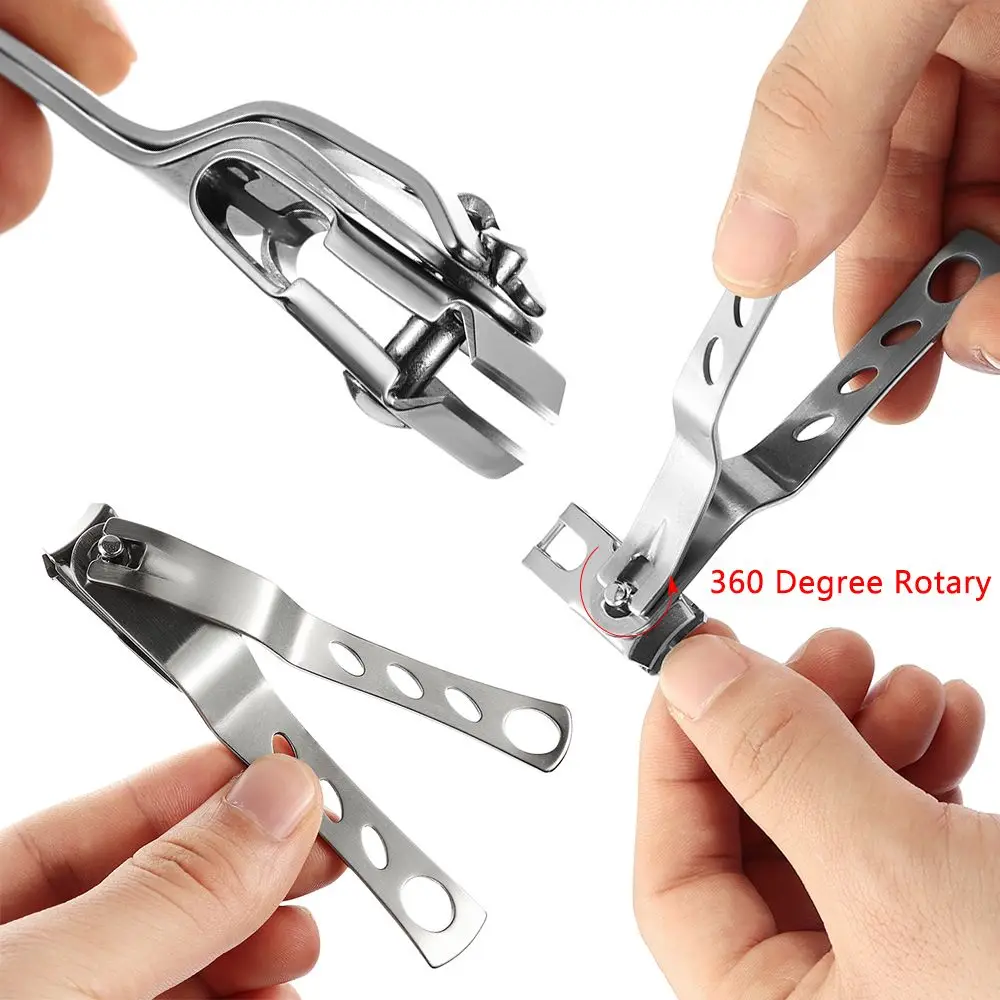 1 Pcs Nail Clipper Stainless Steel 360 Degree Rotary Cuticle Nail ...