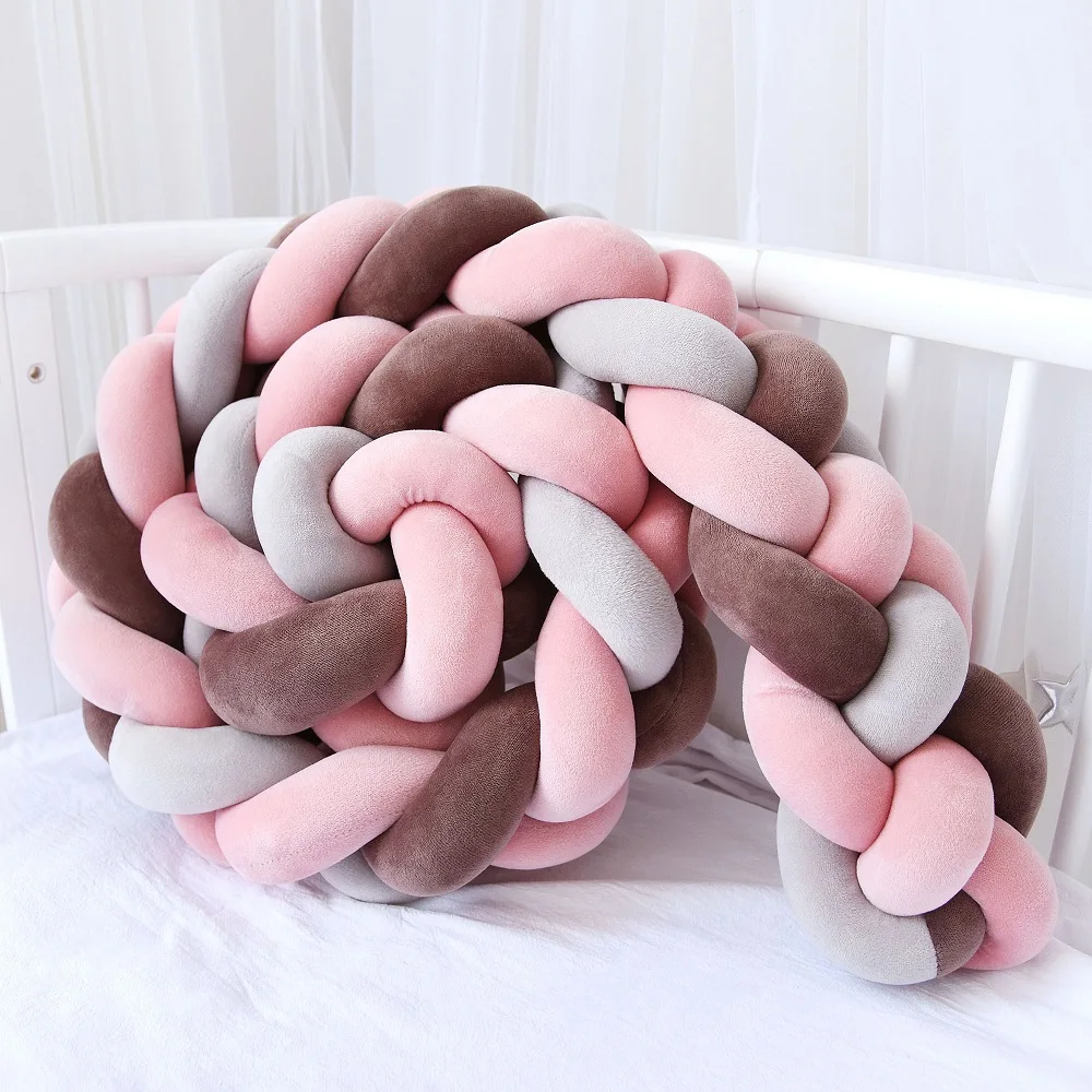 2m/3m Baby Bed Bumper Knot 4 Braid Bumpertour De Lit Bebe Newborn Crib ...