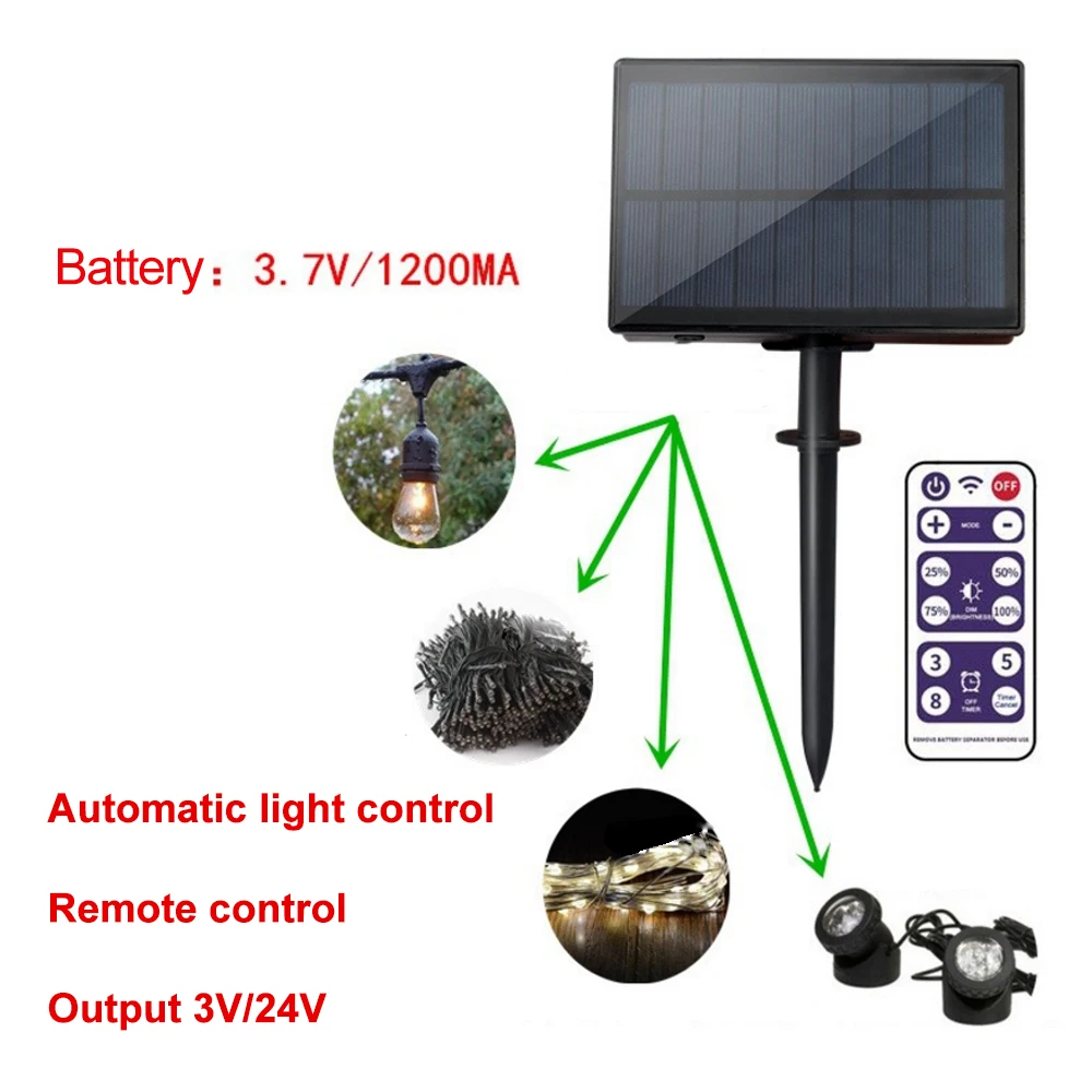 8 Modes Solar Panel Controller With Remote 3v 24v Solar Panel ...