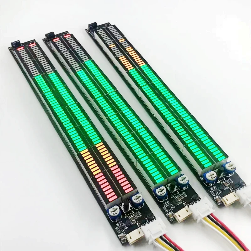 Dual 64 Stereo Music Spectrum LED light Audio Level Indicator 12V 24V ...