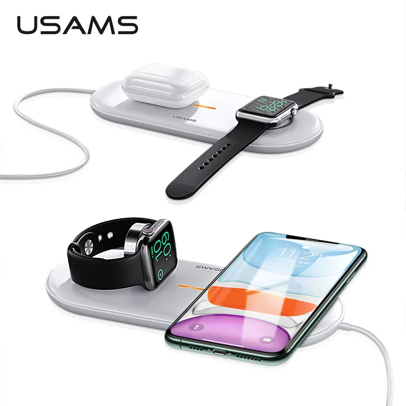 Cargador inalámbrico USAMS para Apple Watch S1/2/3/4/5 10W almohadilla ...