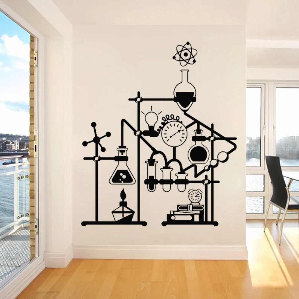 Science-Experiment-Wall-Decal-Vinyl-Laboratory-Wall-Stickers-Chemistry ...