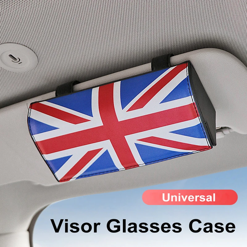 Car Leather Glasses Case Sunshade Storage Box Sun Visor Clip Holder For ...