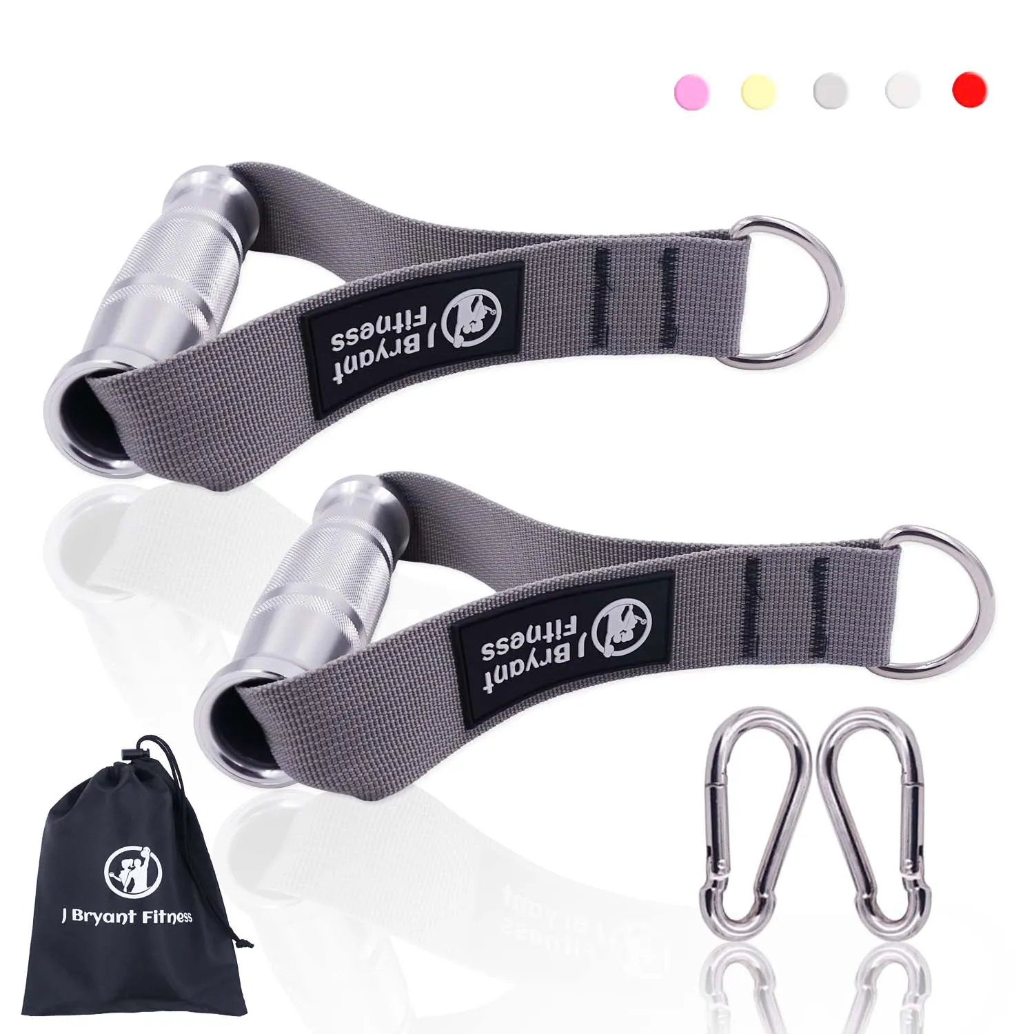 D-Ring Metal Gym Handles Workout Heavy Duty Cable Machine Handle with ...