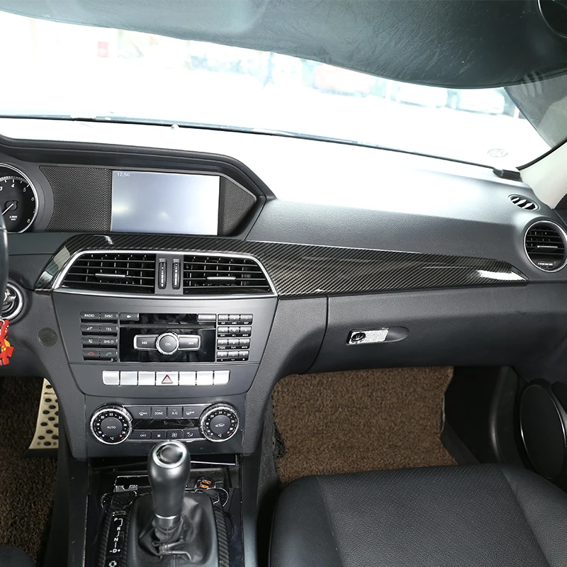 ABS Carbon Fiber Car Interior Center Console Protection Panel Cover ...