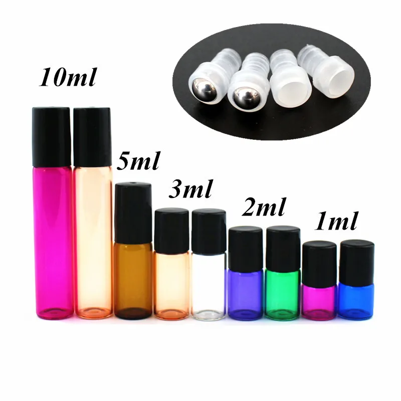 5PC/Pack 1ml 2ml 3ml 5ml 10ml Thin Glass Roll on Bottle Sample Test ...