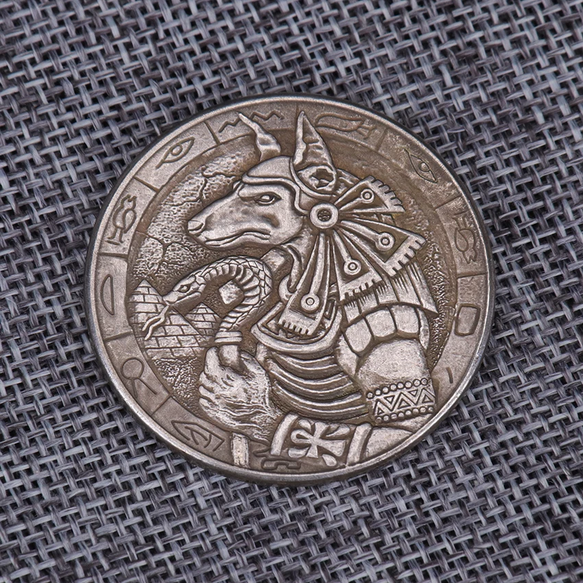 Commemorative Coins Ancient Egypt Wolf And Snake Wandering Coin Nickel ...