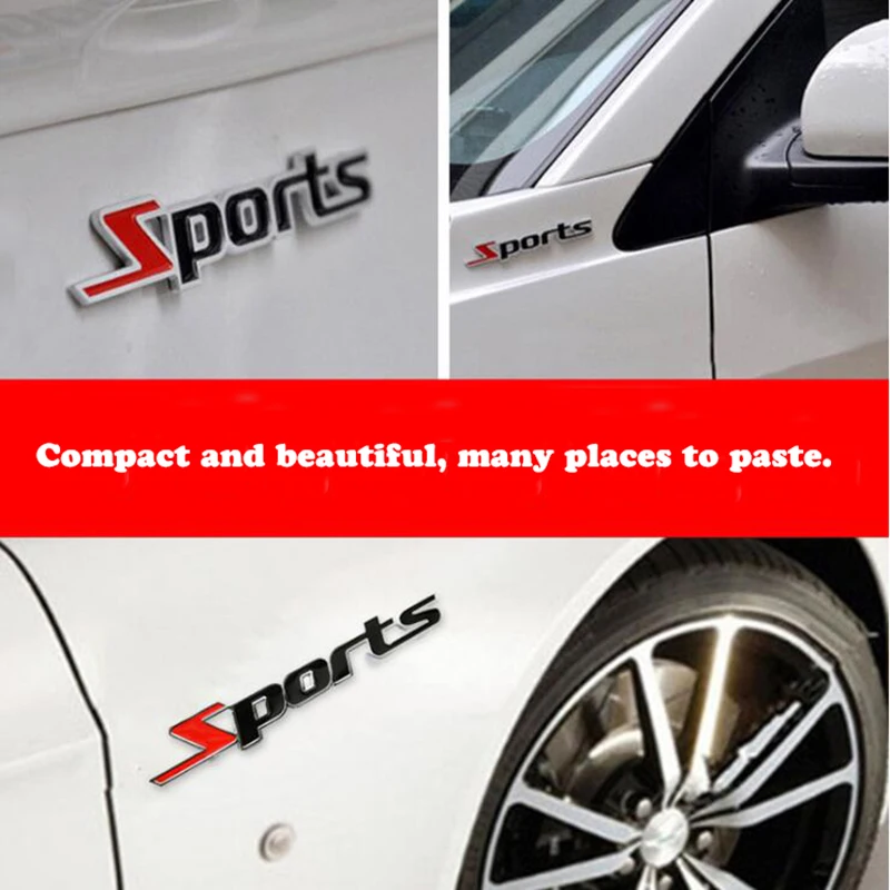 Car Styling Sport Version Of The Metal Car Labeling Sports Word letter ...