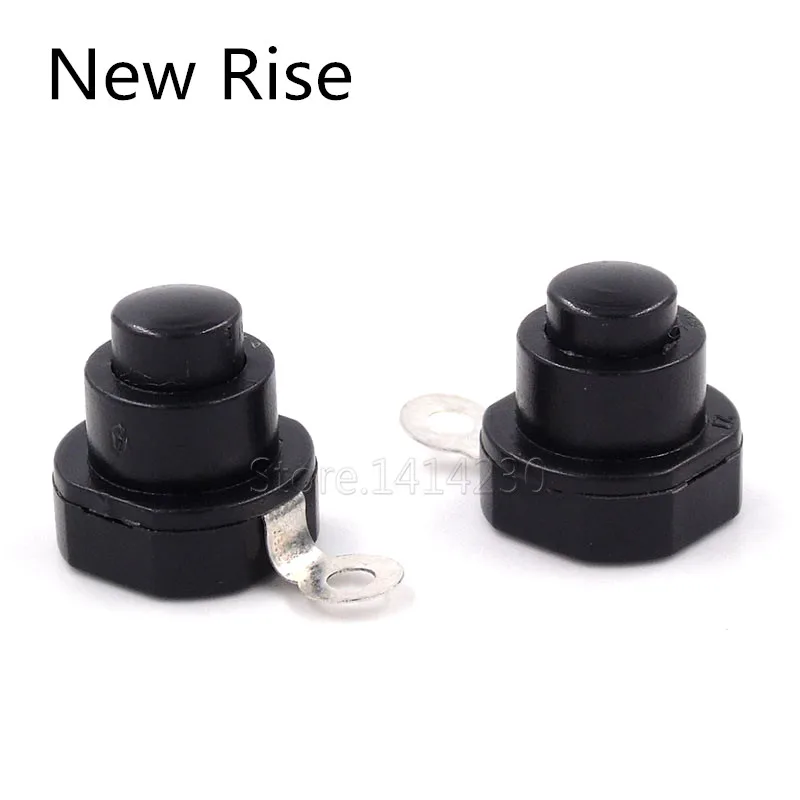 10PCS-30V-1A-Flashlight-Torch-Part-Round-Push-Button-Switch-SMT-Black ...