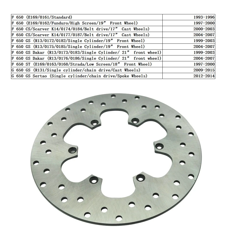 240mm Motorcycle Rear Brake Disc For Bmw G650gs 09-15 F650 1993-2000 ...