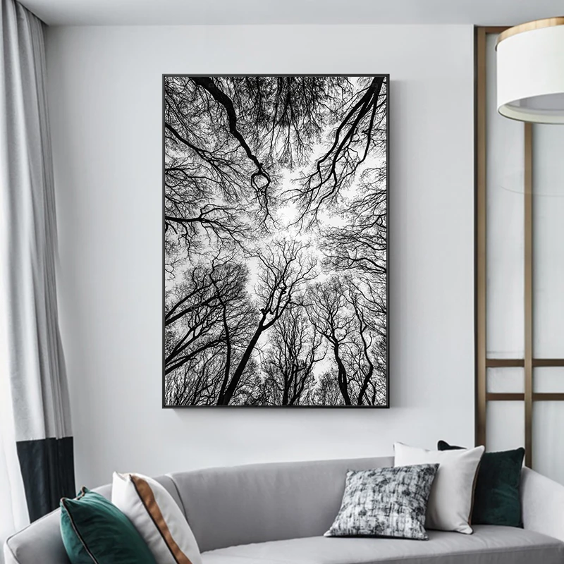 Abstract Art Tree Black And White