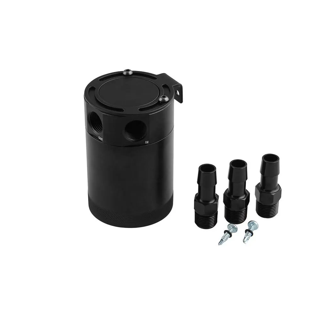 Generic Universal 3 Port Oil Catch Can Tank Compact Baffled Air-oil ...