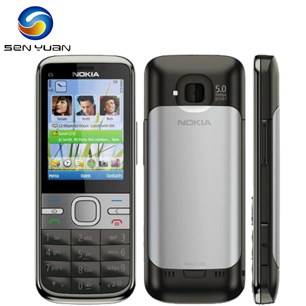 C5 00i telefone original desbloqueado nokia C5 00 celular 2g gsm 3g 3mp ...