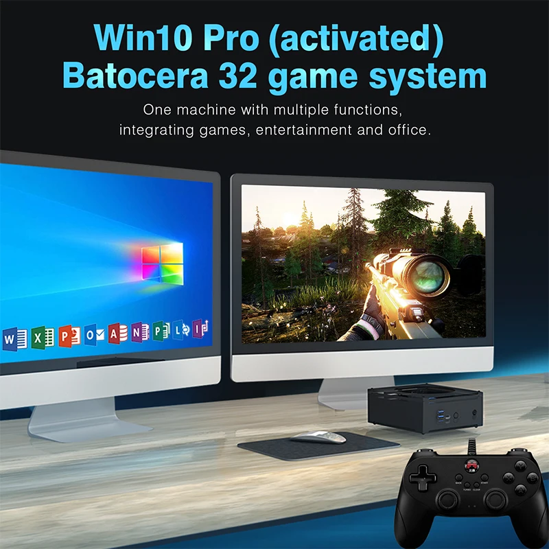 Super Console PC Box WIFI Retro Video Game Console Windows 10 Pro With ...