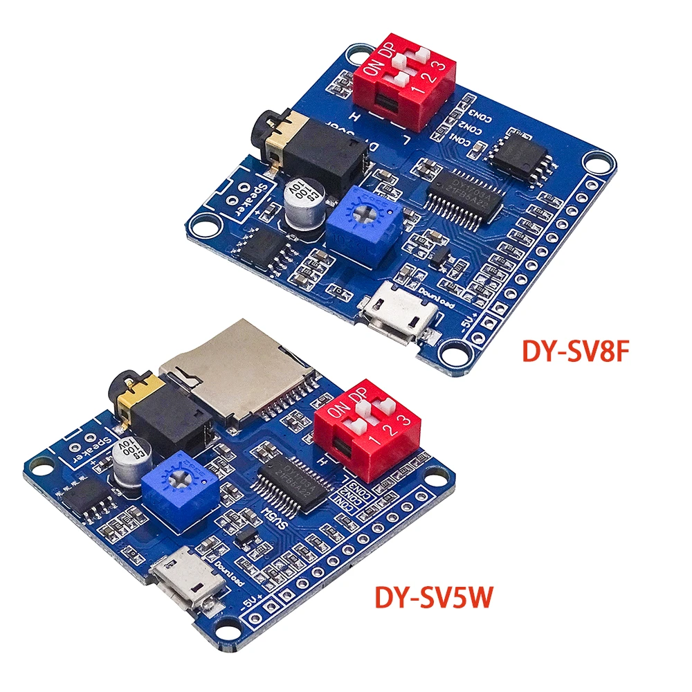 Módulo de reproducción de voz de 5W, reproductor de música MP3, tarjeta SD/TF, disparador IO ...