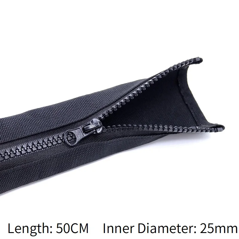 Zipper-Cable-Sleeve-25mm-Flexible-Nylon-Cable-Sock-Harness-Line-Sheath ...