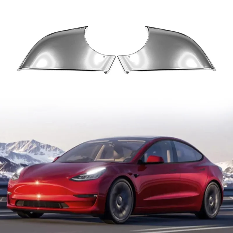 Car Side Chrome Rearview Mirror Bottom Lower Holder Cover for Tesla ...