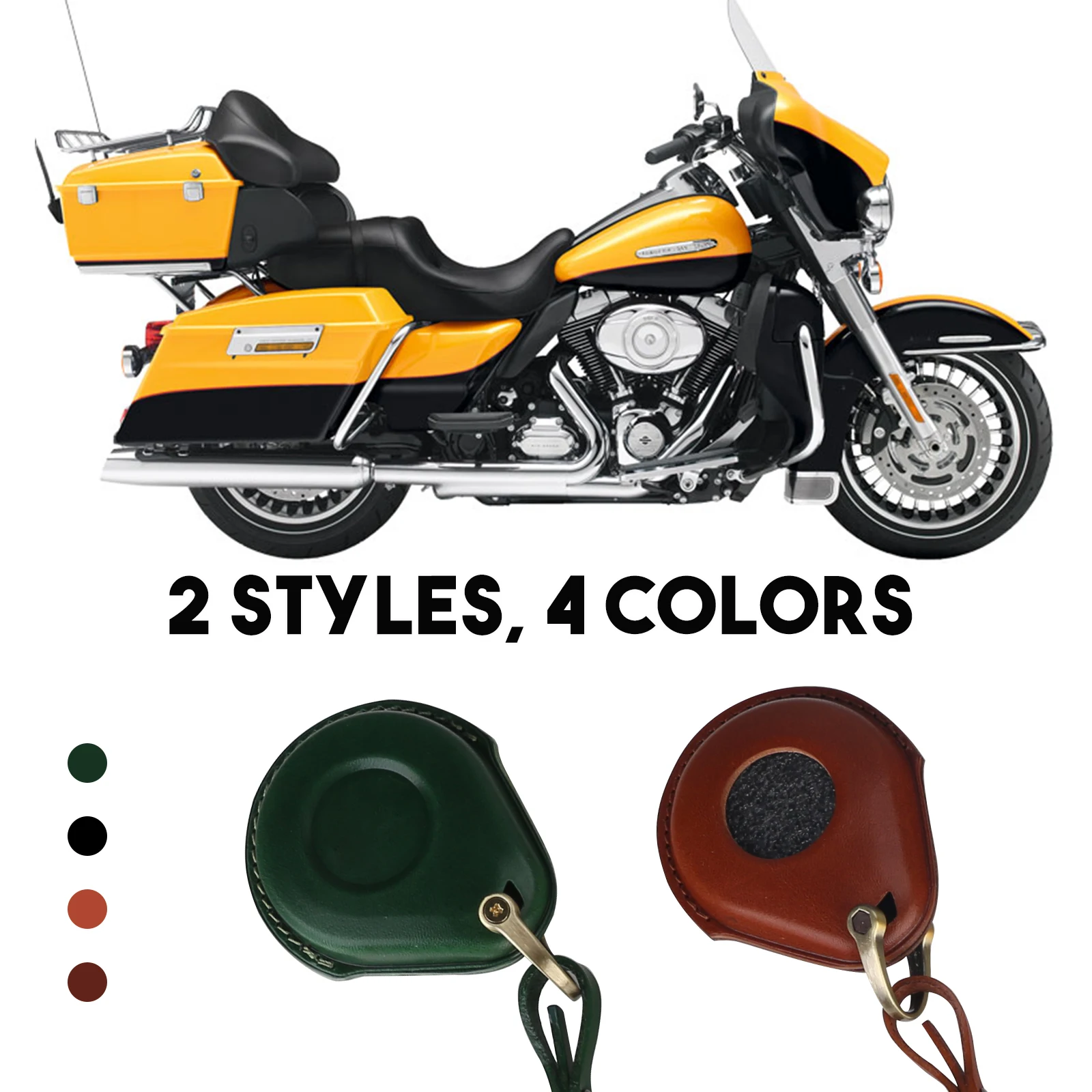 Motorcycle-Smart-Key-Genuine-Leather-Case-Fob-Cover-For-Harley-Davidson ...