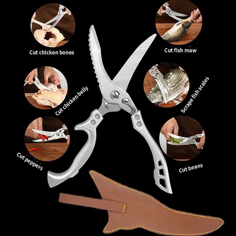 Chicken Powerful Scissor Bone Scissor Duck Fish Cutter Shears Steel ...