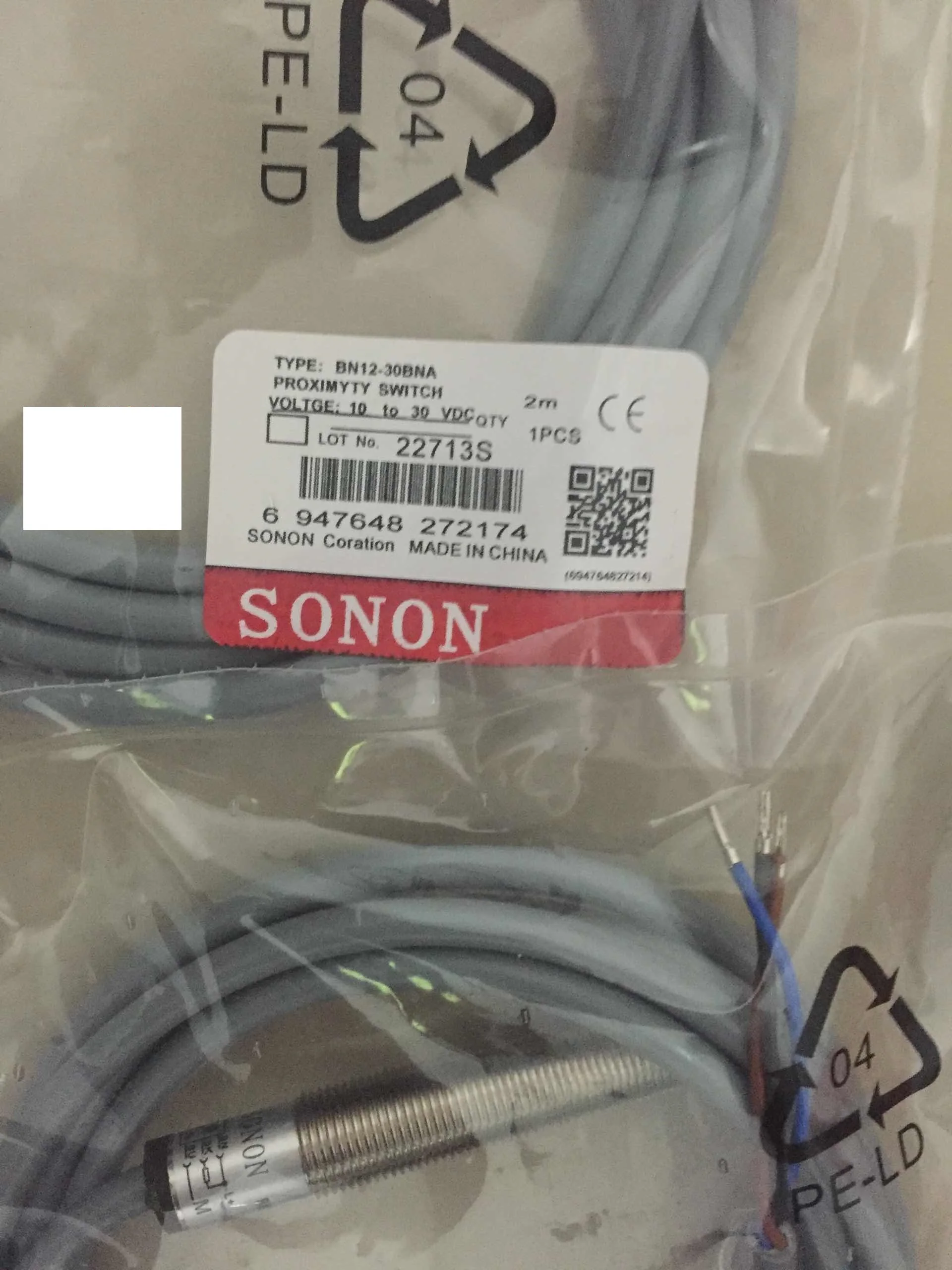 Nuevo sensor de interruptor de proximidad BN12-30BNA