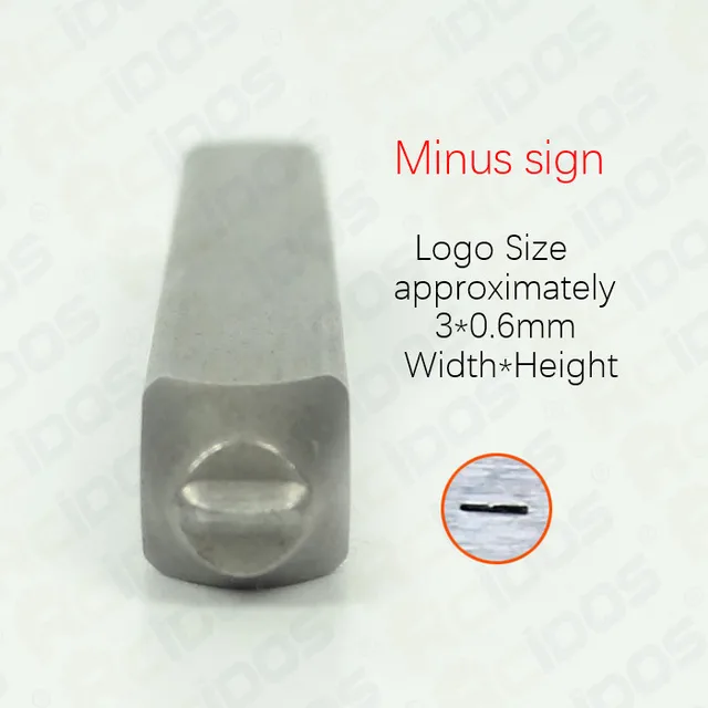 3mm Plus/Minus/Multiplication/Division/Equal sign symbols steel stamp ...