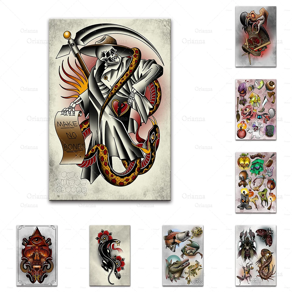 Traditional Grim Reaper Tattoo