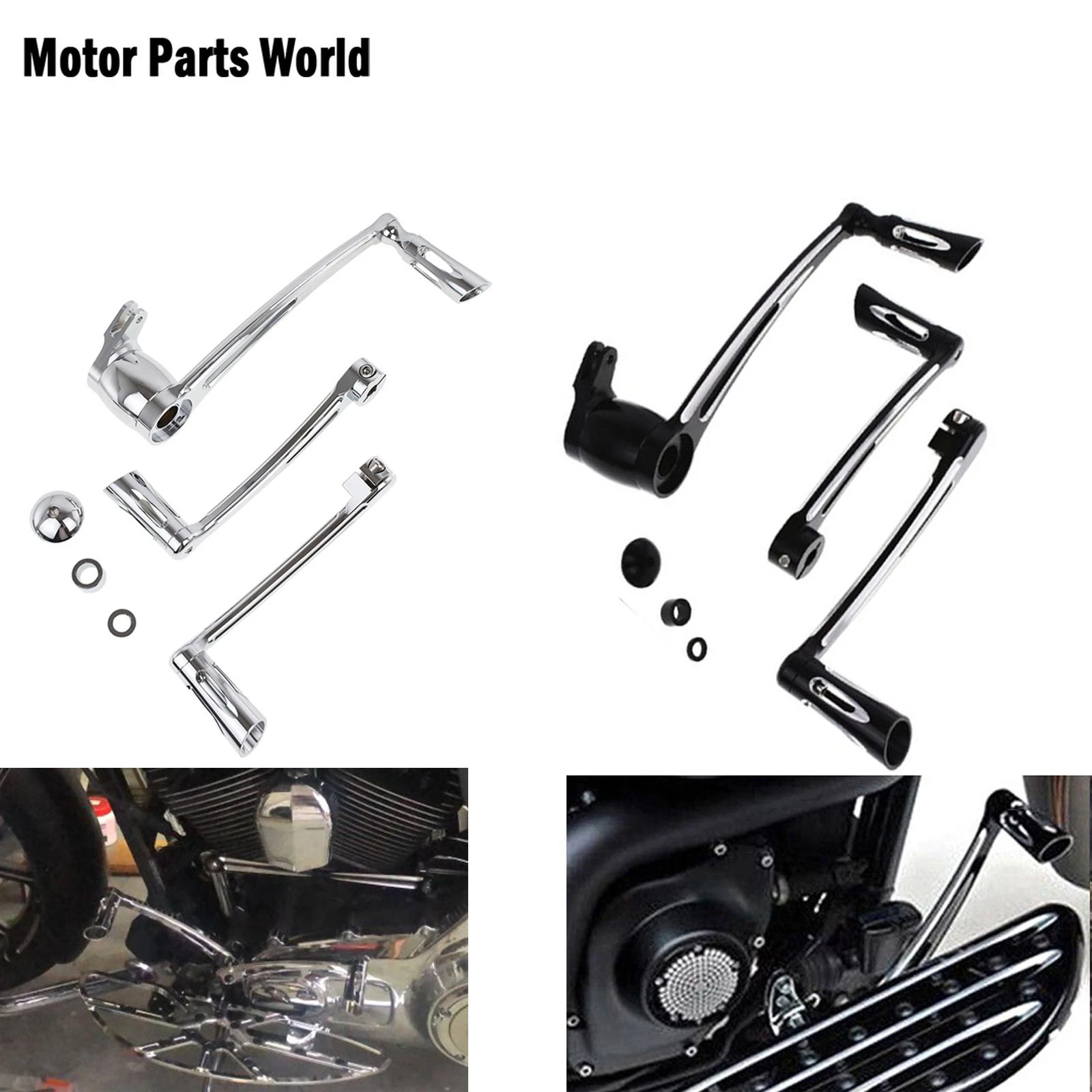 Motorcycle Heel Toe Shift Lever W/ Shifter Pegs Brake Arm Pedal For ...