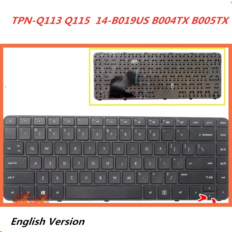 Laptop-English-Keyboard-For-HP-TPN-Q113-Q115-Sleekbook-14-B019US-B004TX-B005TX-Notebook ...