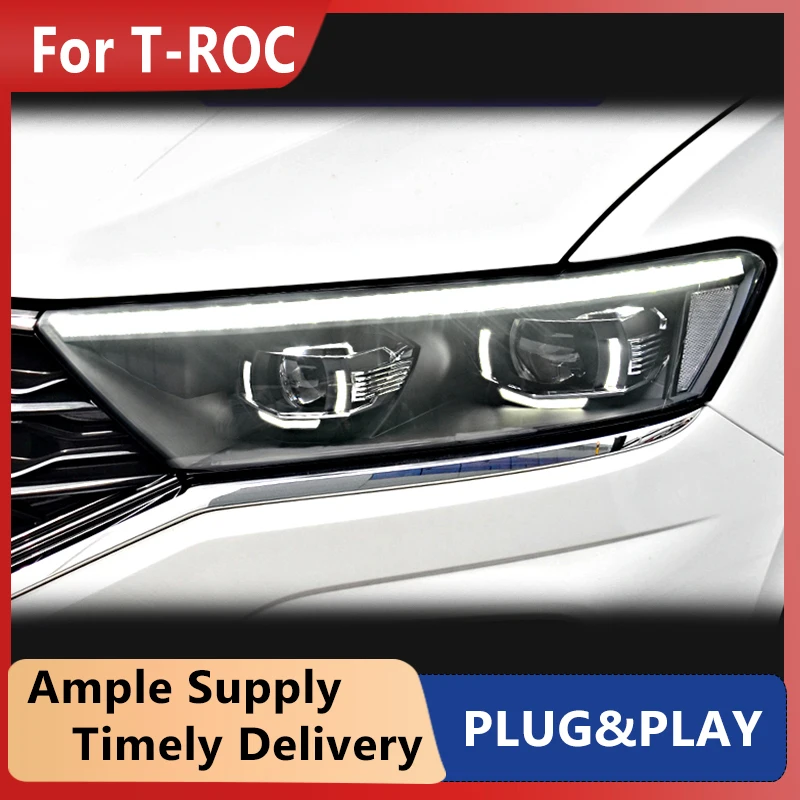 Faros-delanteros-LED-para-coche-Volkswagen-T-ROC-T-ROC-TROC-2018-2019 ...