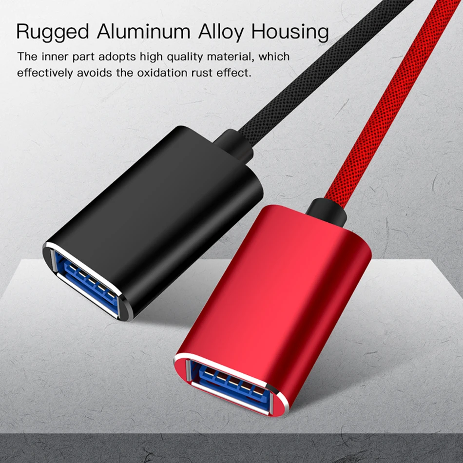 Red-200cm -Câble USB 3.0 pour charge et synchronisation de données ...