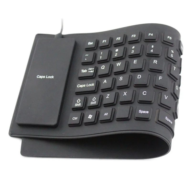 Silicone Mute Soft Keyboard 85 key Computer Keyboard USB Wired Keyboard ...