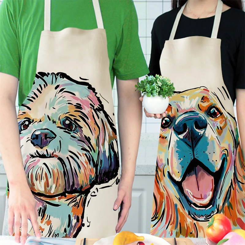 Schnauzer Dog Kitchen Apron Waterproof - gift send