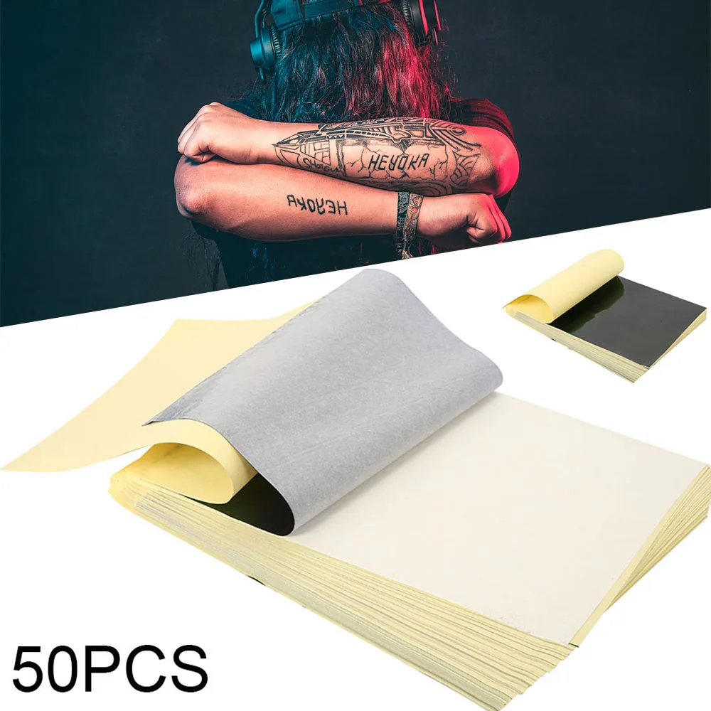 50pcs Tattoo Transfer Paper Thermal Carbon Transfer Stencil Paper ...