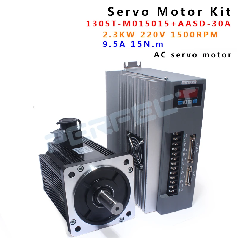 130ST M15015 2300W 220V 2.3KW AC Servo motor 1500RPM 15N.m Single Phase ...