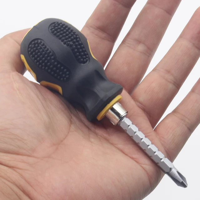 Mini screwdriver Short Distance Screwdriver CR-V Phillips and Slotted ...